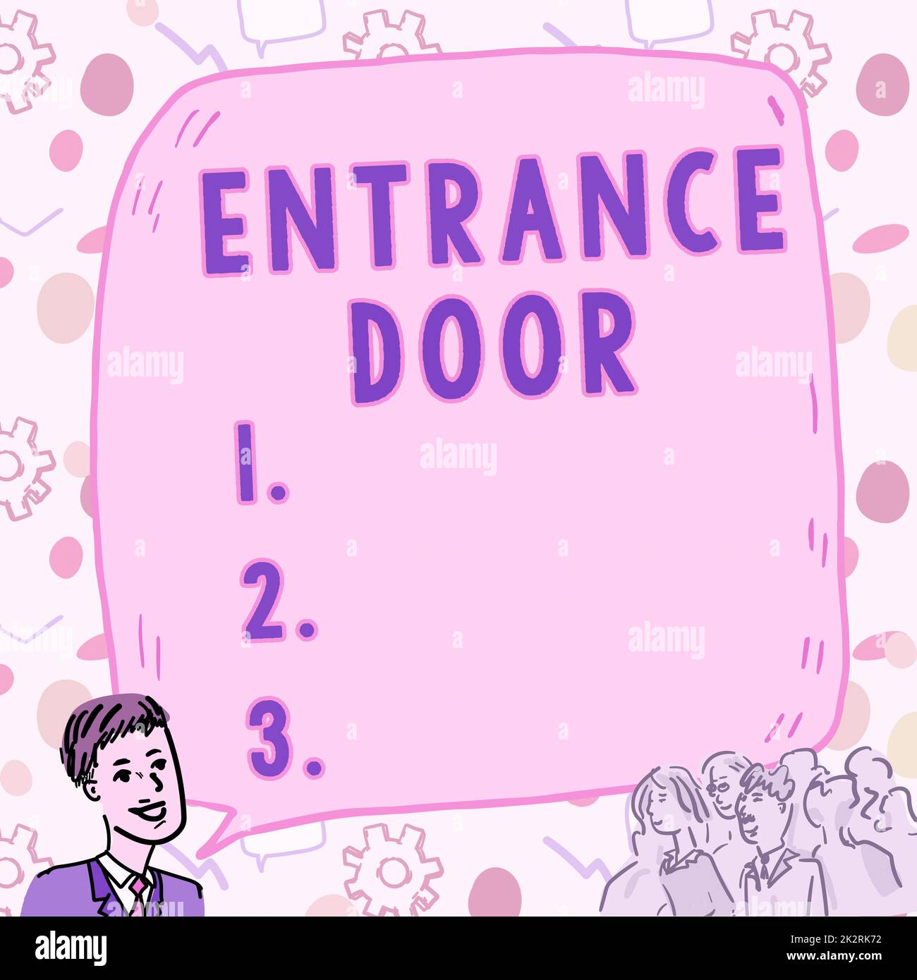 Sign displaying Entrance Door. Business idea Way in Doorway Gate Entry ...