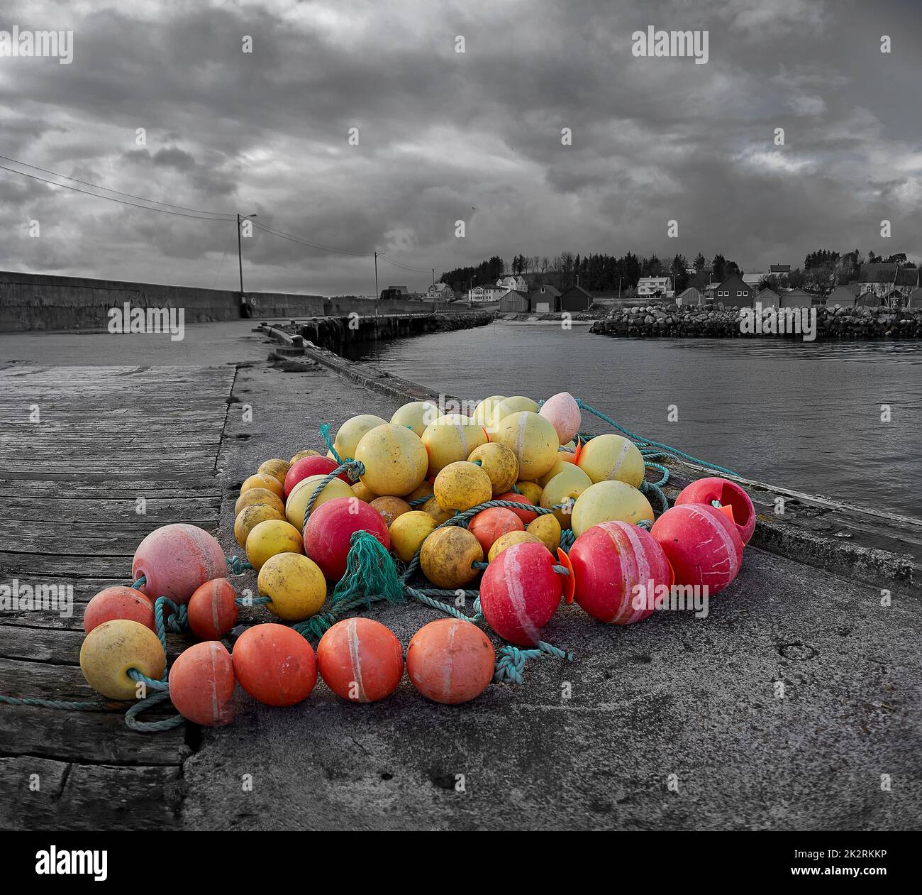 Fishing Marker Buoys Stock Photo - Alamy