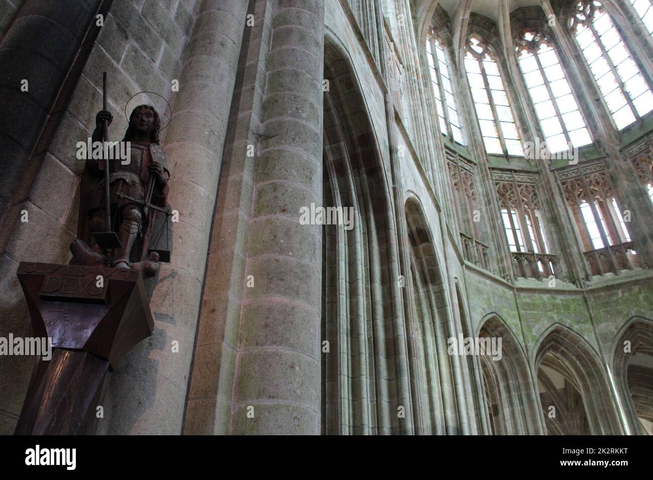abbey church at le mont-saint-michel in normandy (france Stock Photo ...