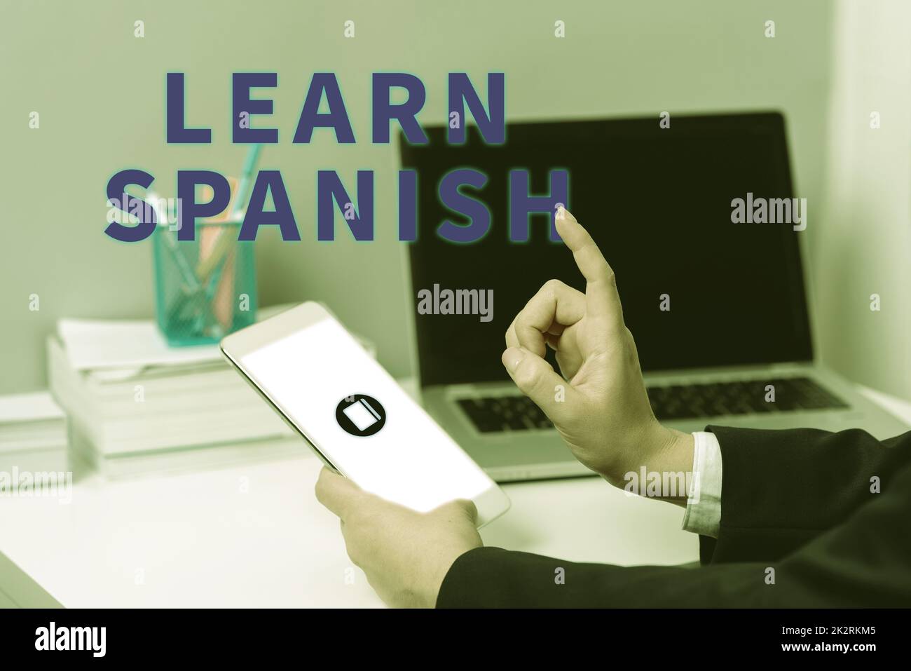 Text sign showing Learn Spanish. Internet Concept Translation Language ...