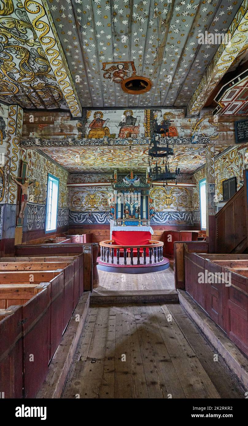 Old Stordal Church, Rosekyrkja, Fjord, Møre og Romsdal, Norway Stock ...