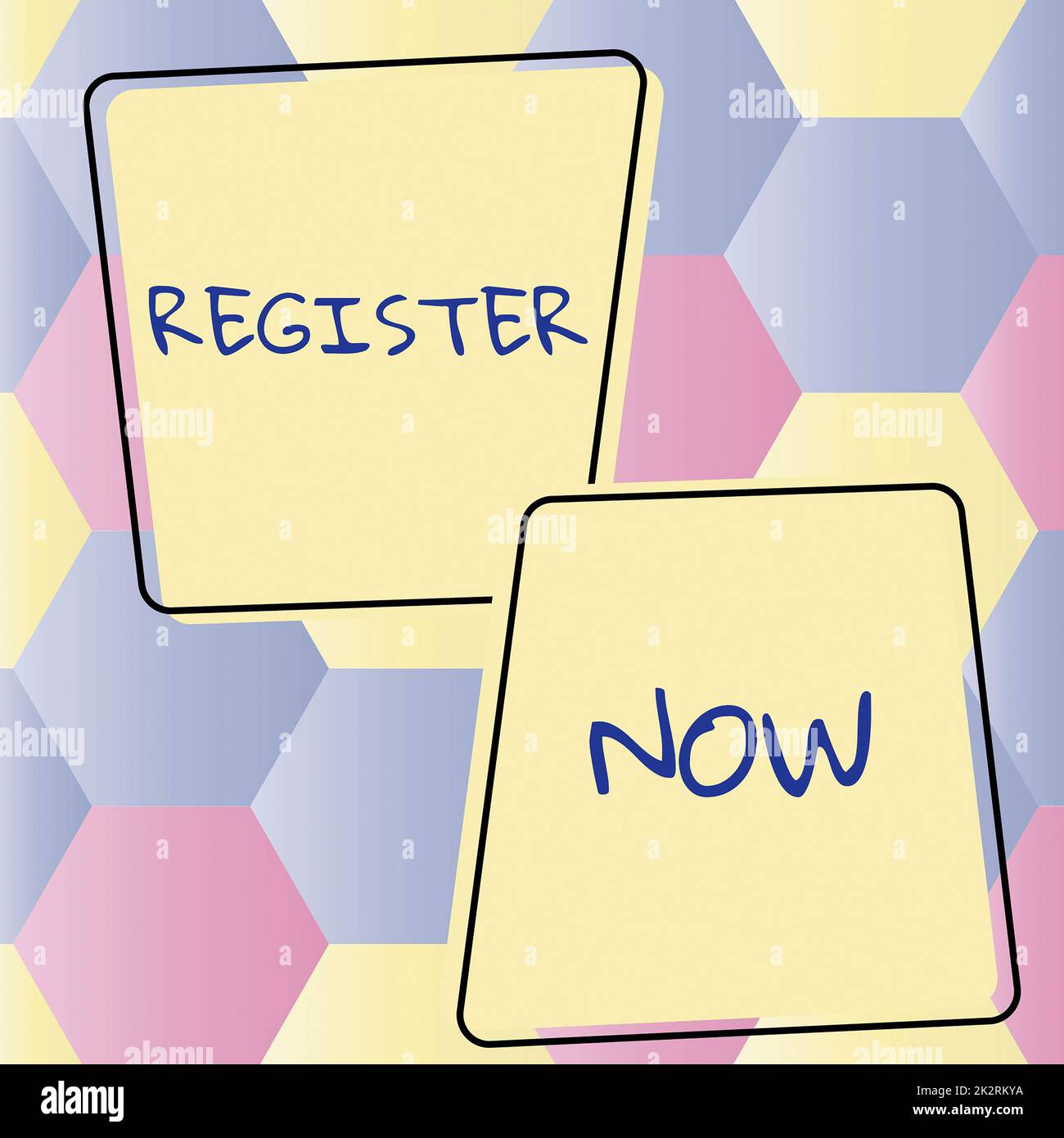 Text caption presenting Register Now. Word for Name in an Official List ...