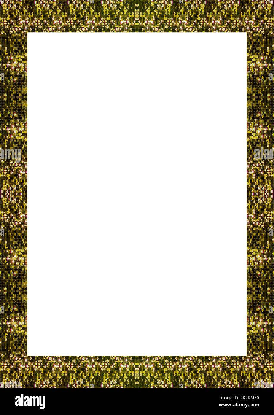 White Frame with Decorated Borders Stock Photo - Alamy