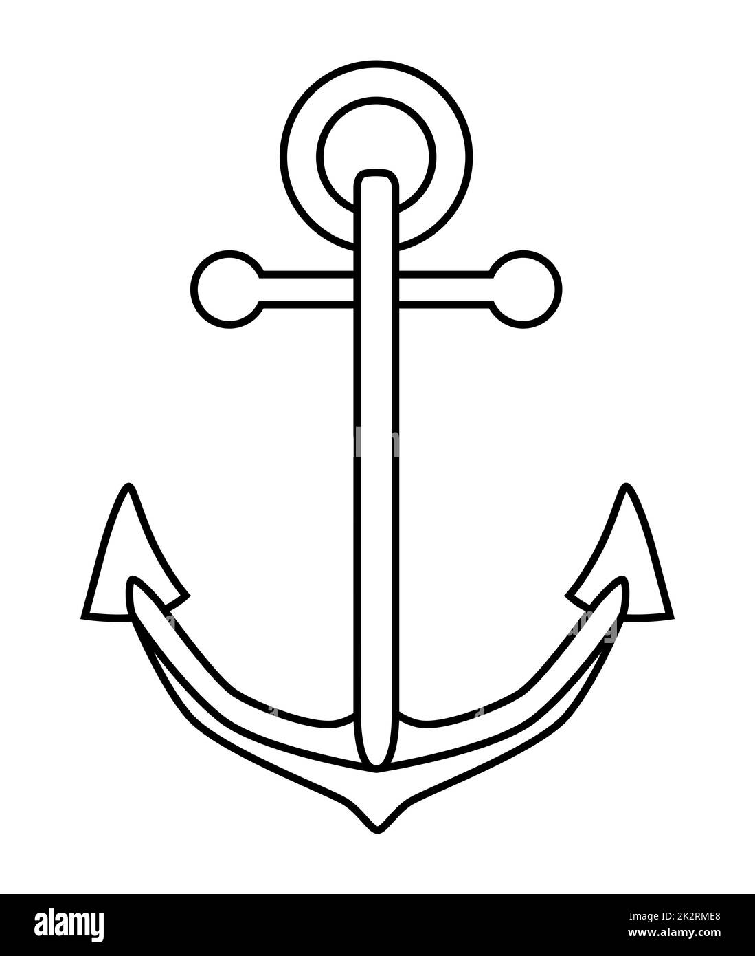 Anchor drawing Cut Out Stock Images & Pictures - Alamy