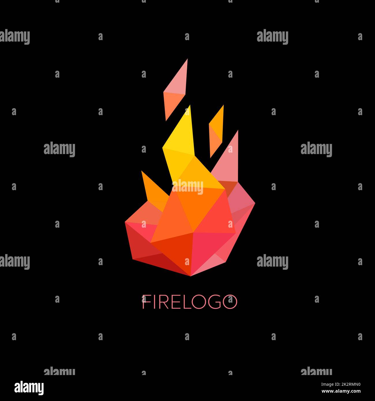 Fire logo vector design template Stock Photo - Alamy