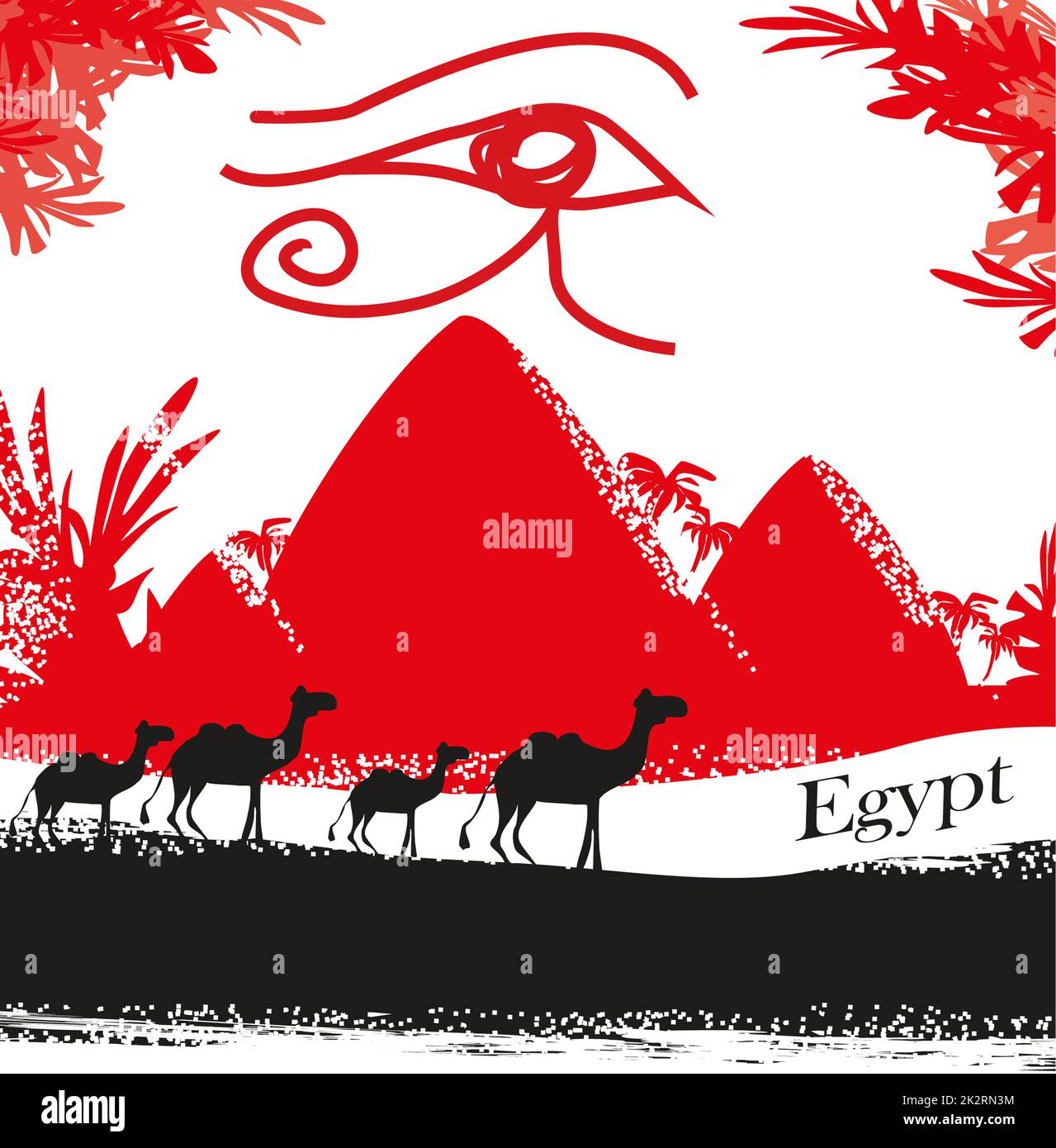 Egypt symbols and Pyramids Stock Photo - Alamy