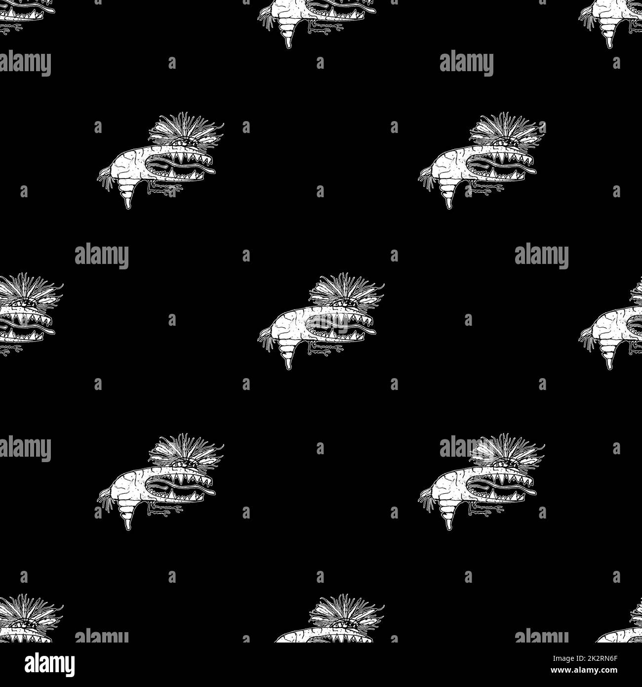 Monster Alien Rat Motif Pattern Stock Photo - Alamy