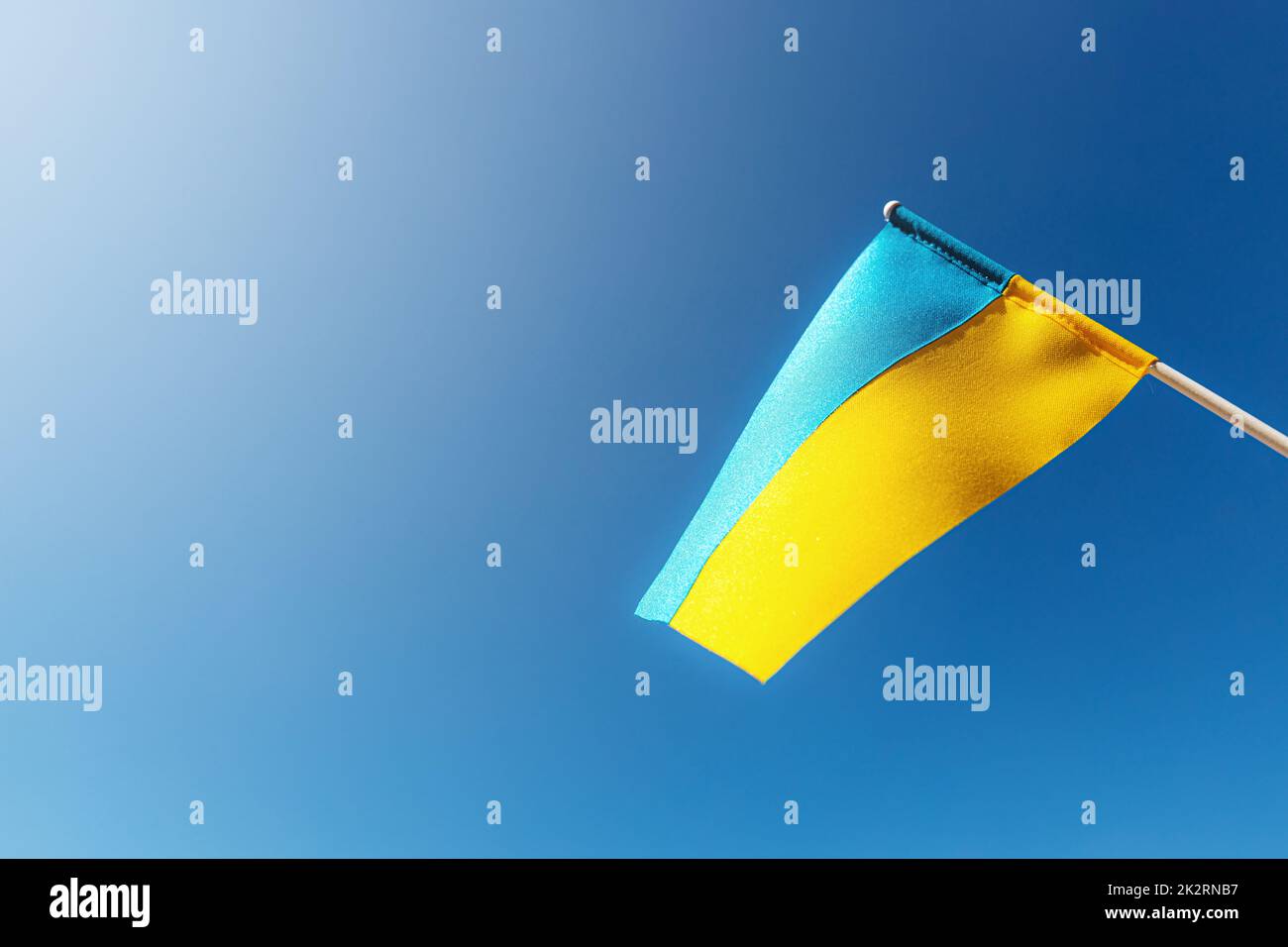 Large bicolor yellow blue Ukrainian state flag, Independence ...
