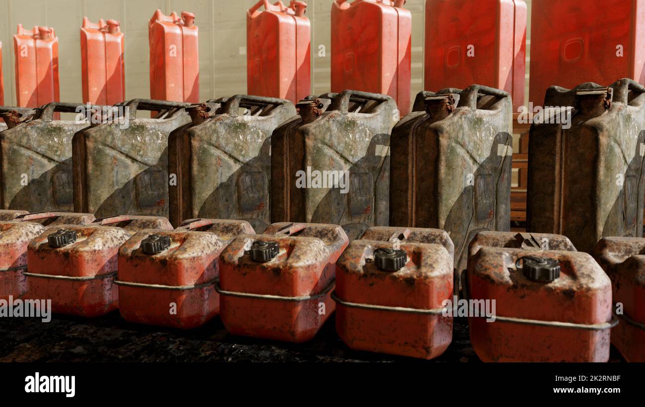 Jerrycan For Oil Safe Storage Stock Photo - Alamy