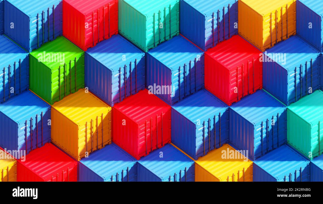 The Stack Containers For marker Stock Photo - Alamy