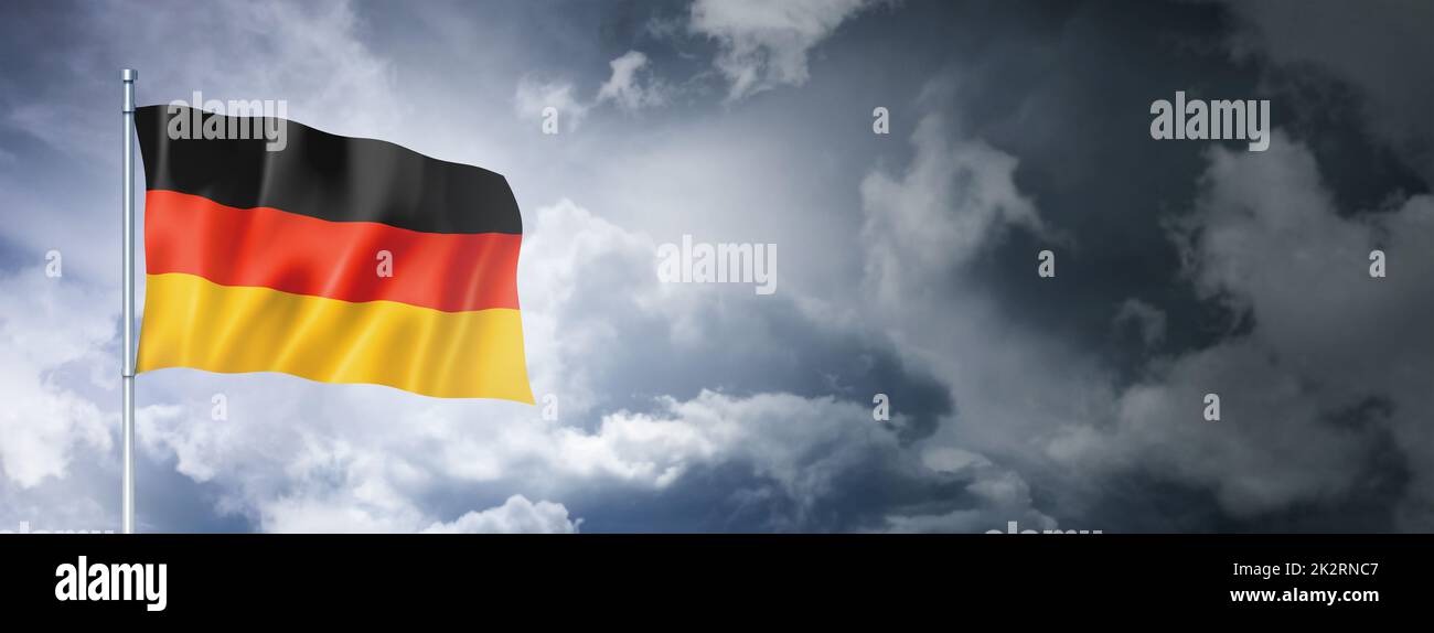 Germany flag on a pole hi-res stock photography and images - Alamy