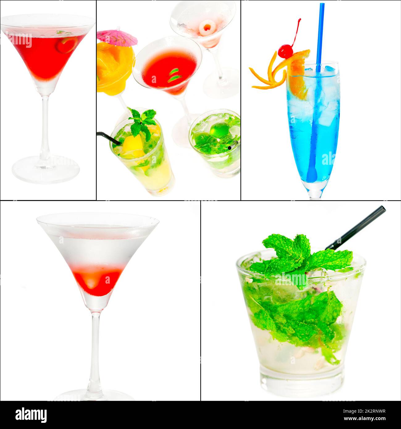 Cocktails collage hi-res stock photography and images - Alamy