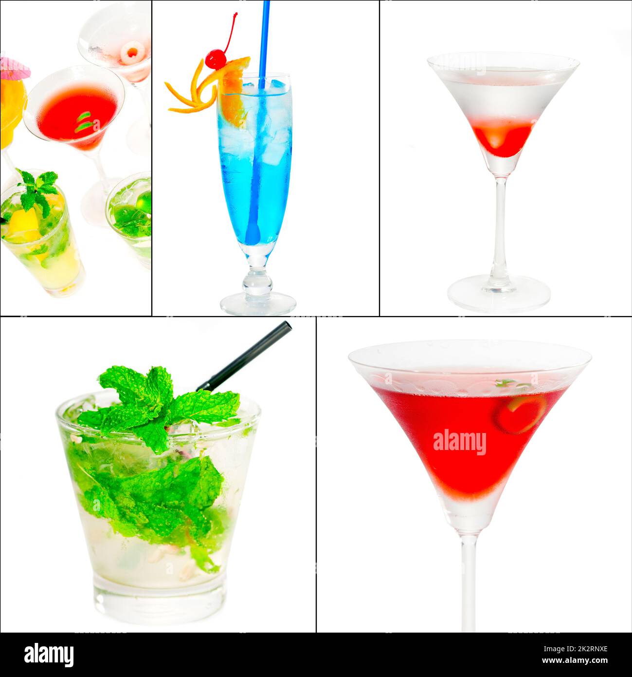 Cocktails collage hi-res stock photography and images - Alamy