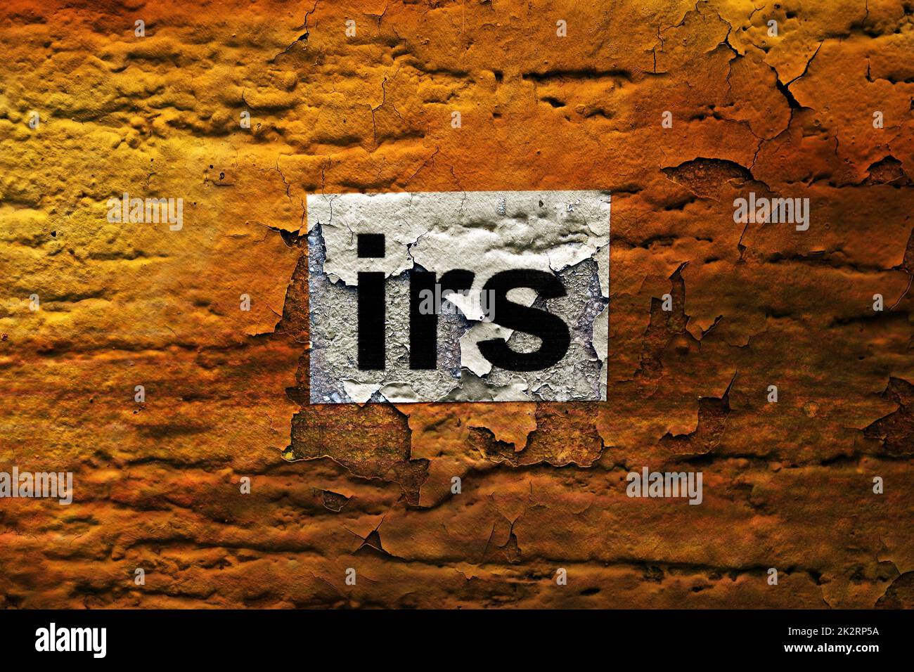 Irs text on grunge background Stock Photo - Alamy