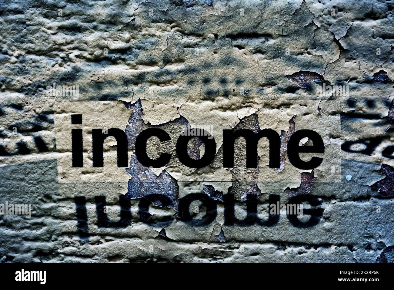 Income text on grunge background Stock Photo - Alamy