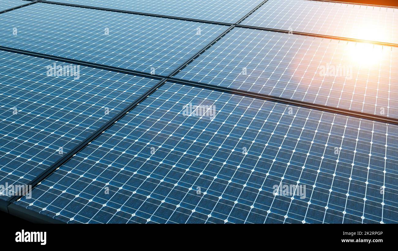 illustration of a modern perovskite high performance solar cell module ...