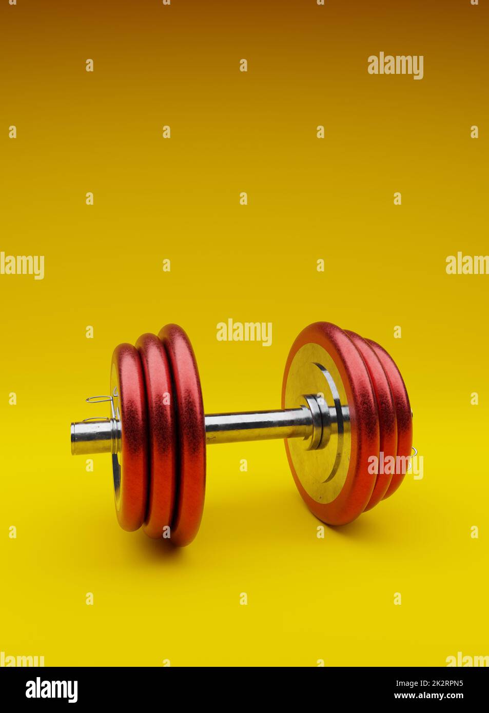 Big red dumbbells hi-res stock photography and images - Alamy