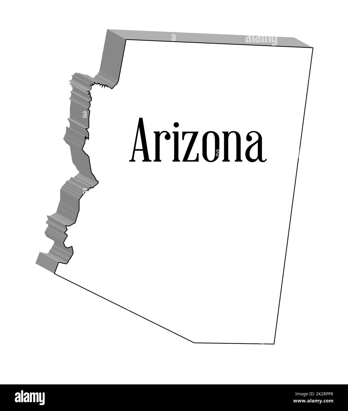 Arizona 3D Map Stock Photo Alamy arizona-3d-map-stock-photo-alamy