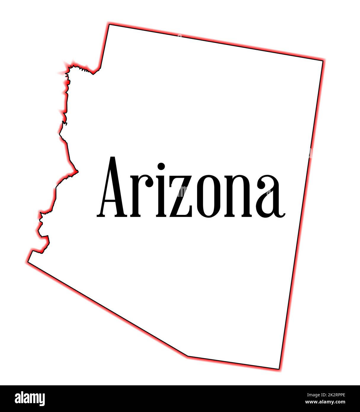 Arizona map vector hi-res stock photography and images - Alamy