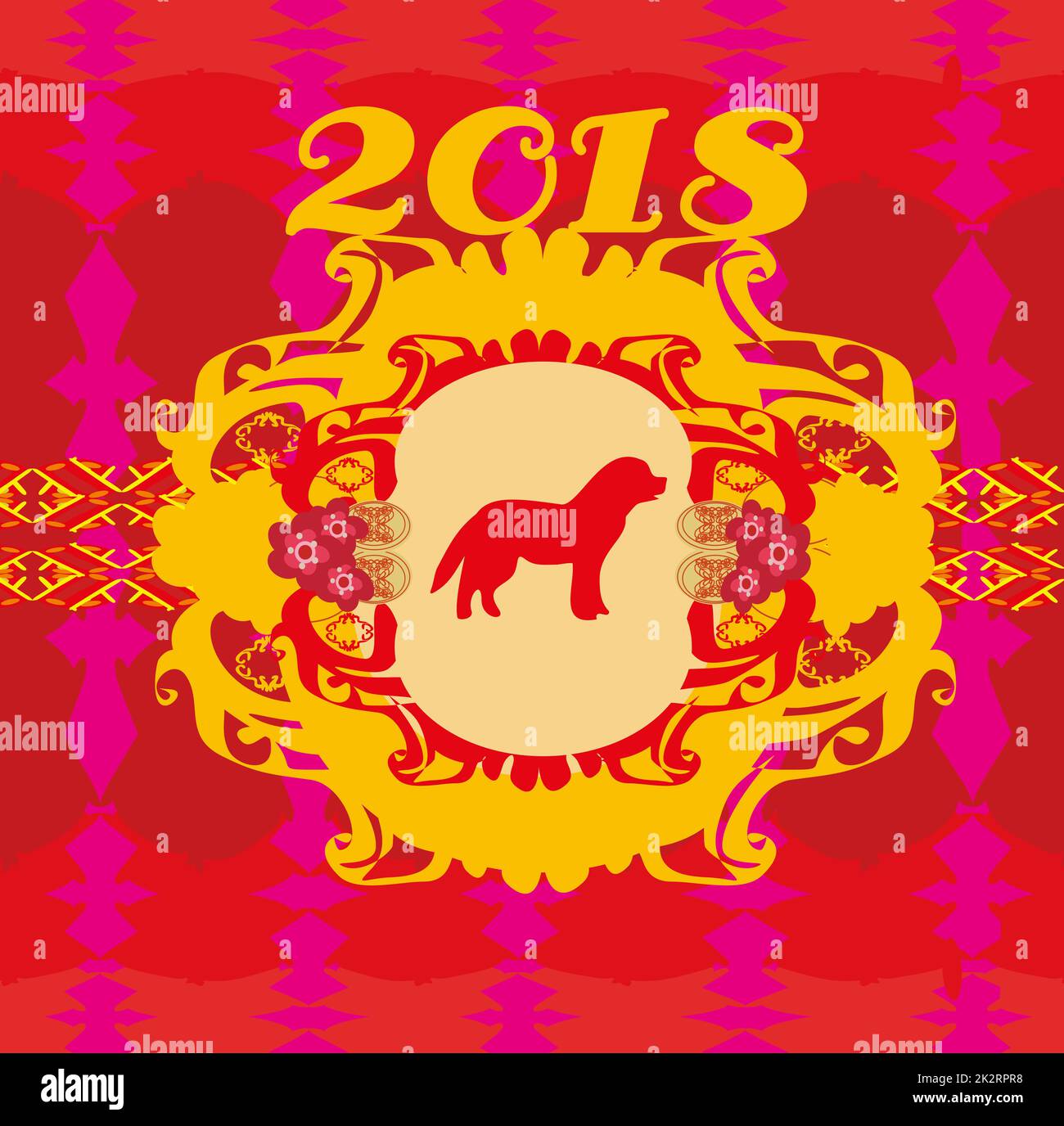 Chinese zodiac the year of Dog Stock Photo - Alamy