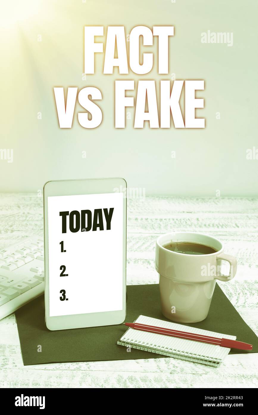Conceptual display Fact Vs Fake. Business approach Rivalry or products ... Conceptual display Fact Vs Fake. Business approach Rivalry or products ...