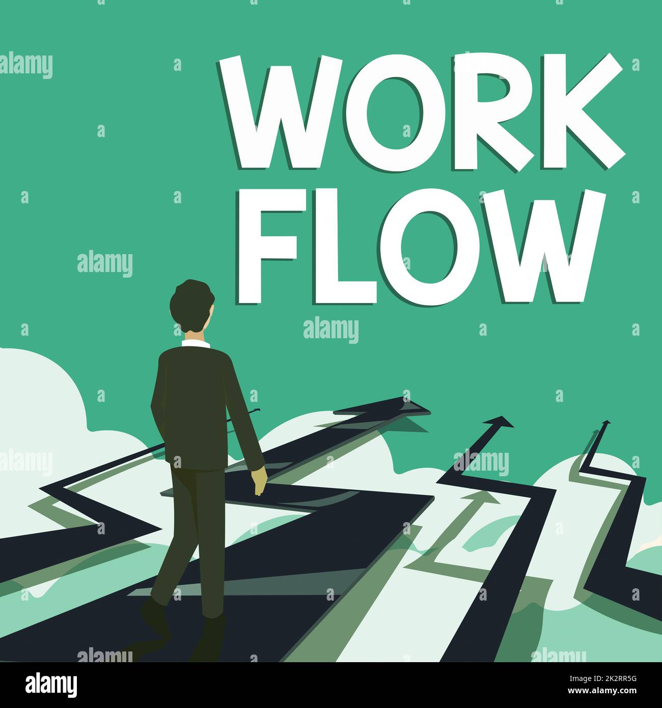 Text sign showing Work Flow. Internet Concept Continuity of a certain ...