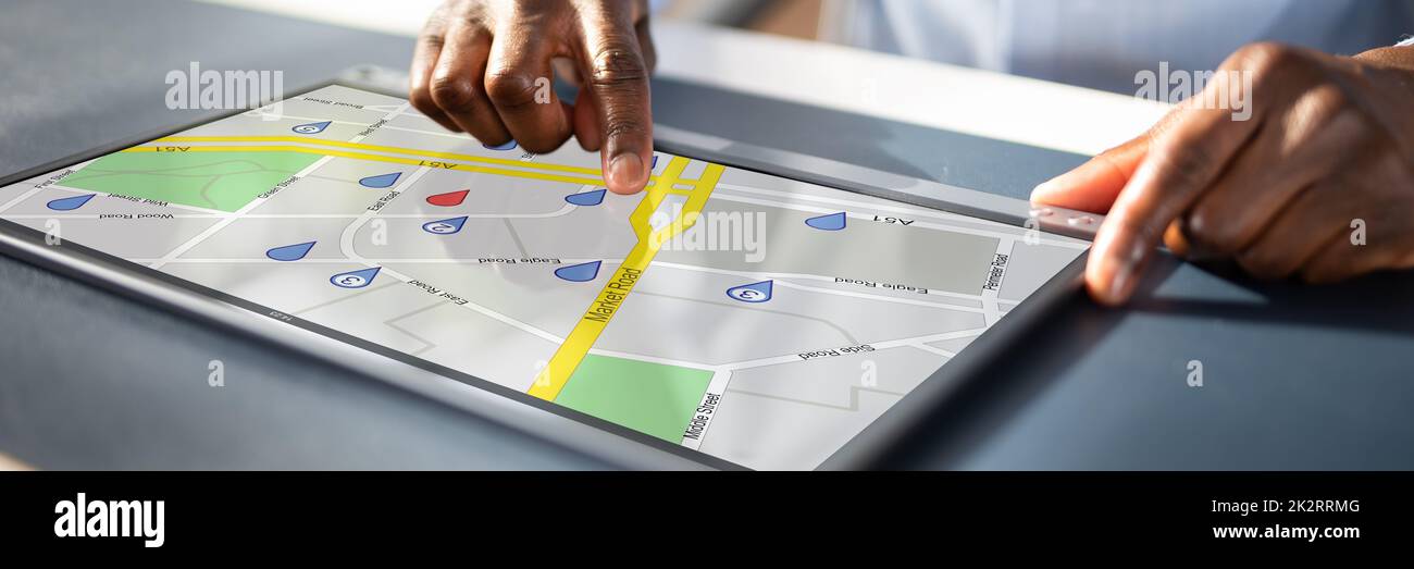 Interactive digital map hi-res stock photography and images - Alamy