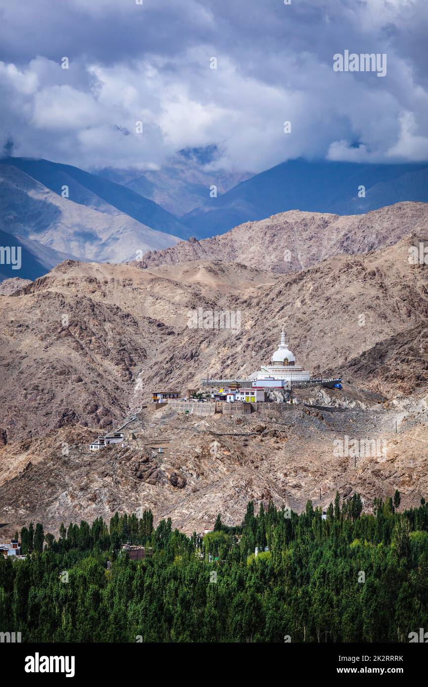 Buddhist stupa chorten on a hilltop in Himalayas Stock Photo - Alamy
