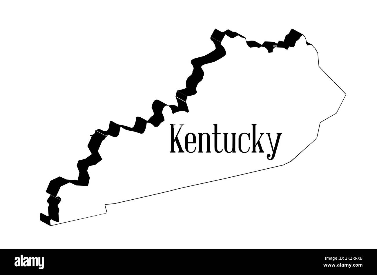 Kentucky outline Black and White Stock Photos & Images - Alamy