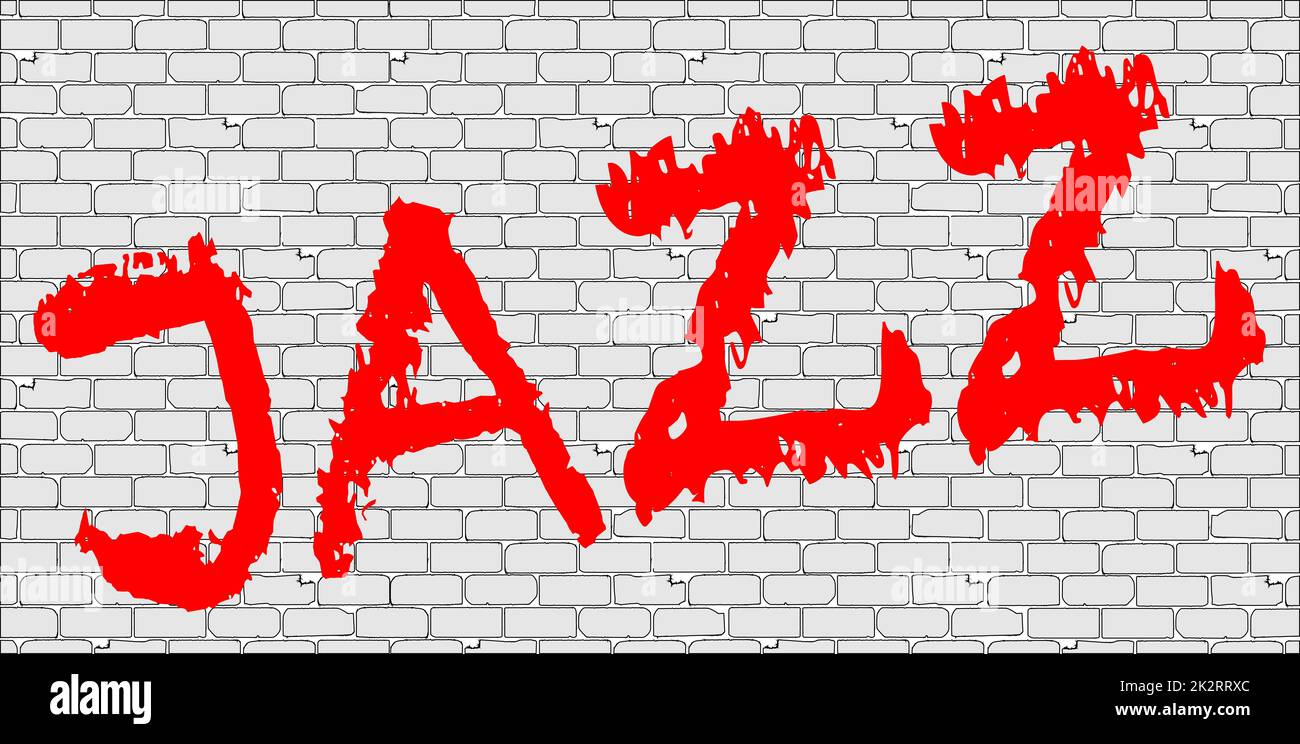 Jazz Music Brick Wall Graffiti Stock Photo - Alamy