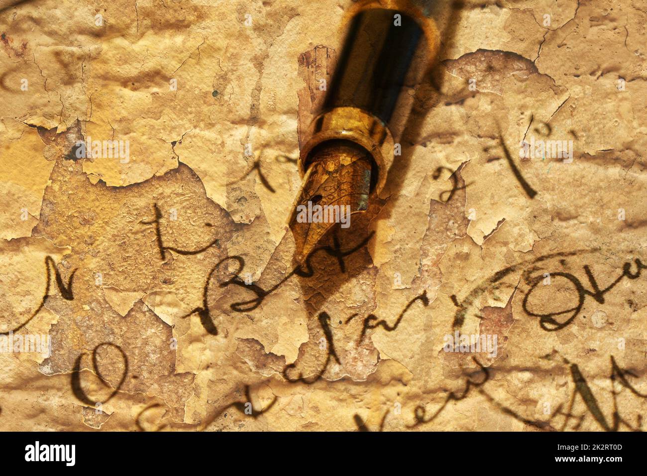 Texture old paper handwritten text hi-res stock photography and images ...