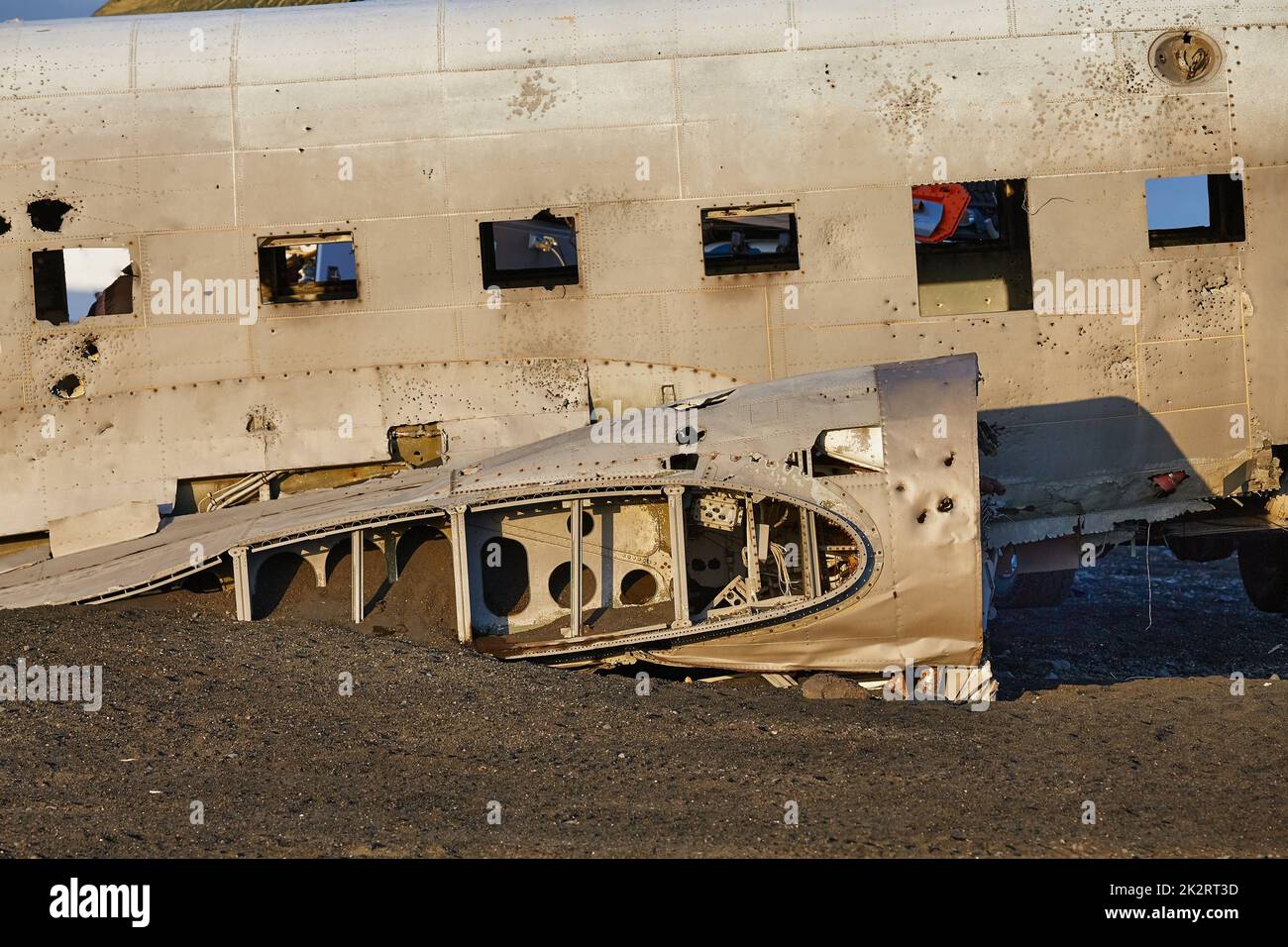 Plane wreck in Iceland Stock Photo - Alamy