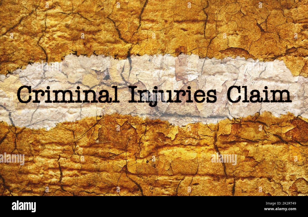 Criminal injuries claim Stock Photo - Alamy