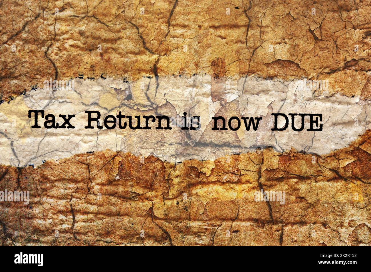 Tax return is now due Stock Photo - Alamy