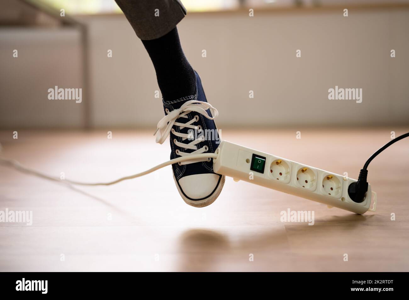 Stumble And Fall Over Wire Stock Photo - Alamy