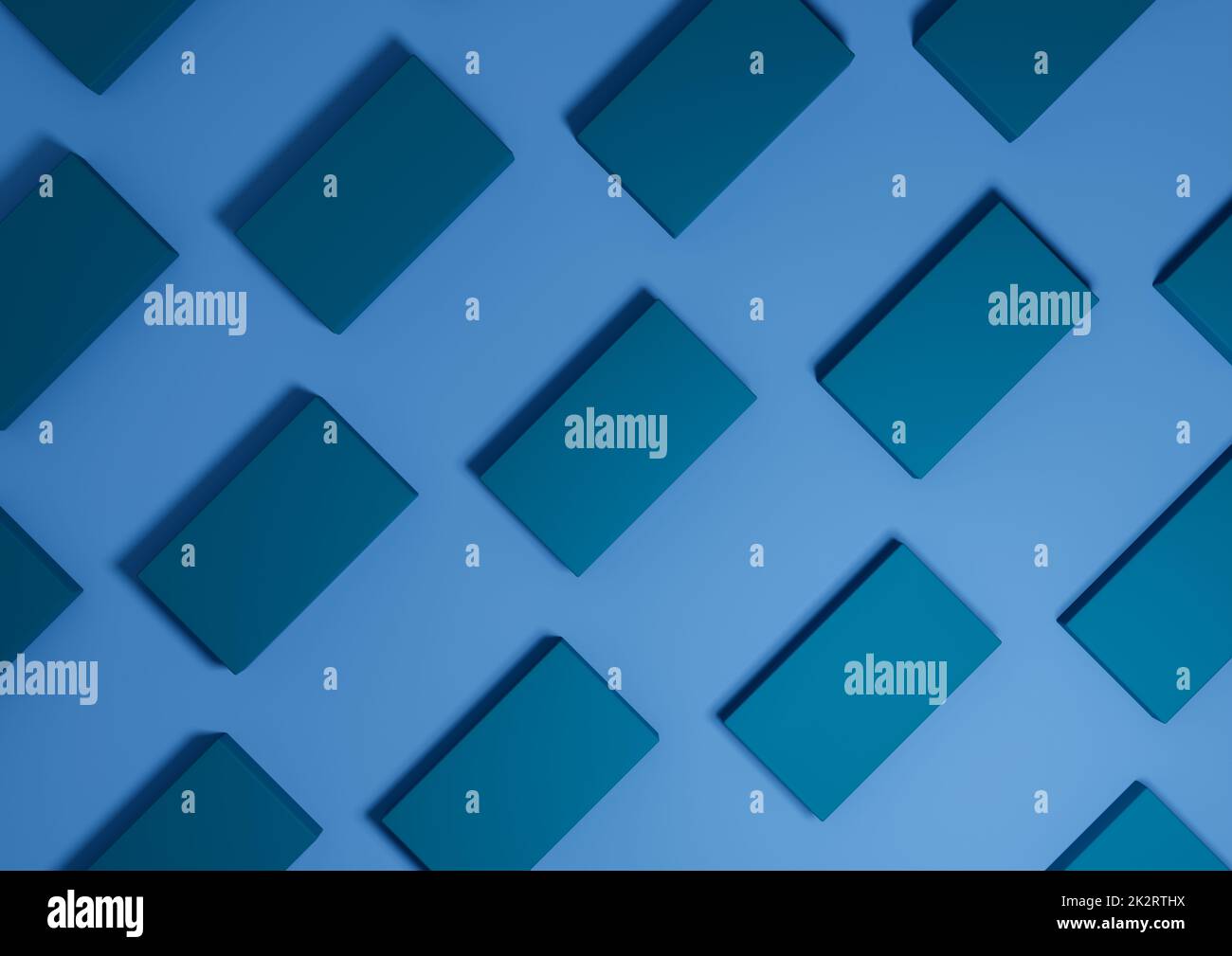 Bright, dark, pastel blue, 3D render minimal, simple, modern top view ...