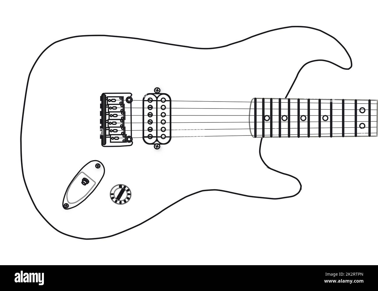 Modern Guitar Outline Stock Photo - Alamy