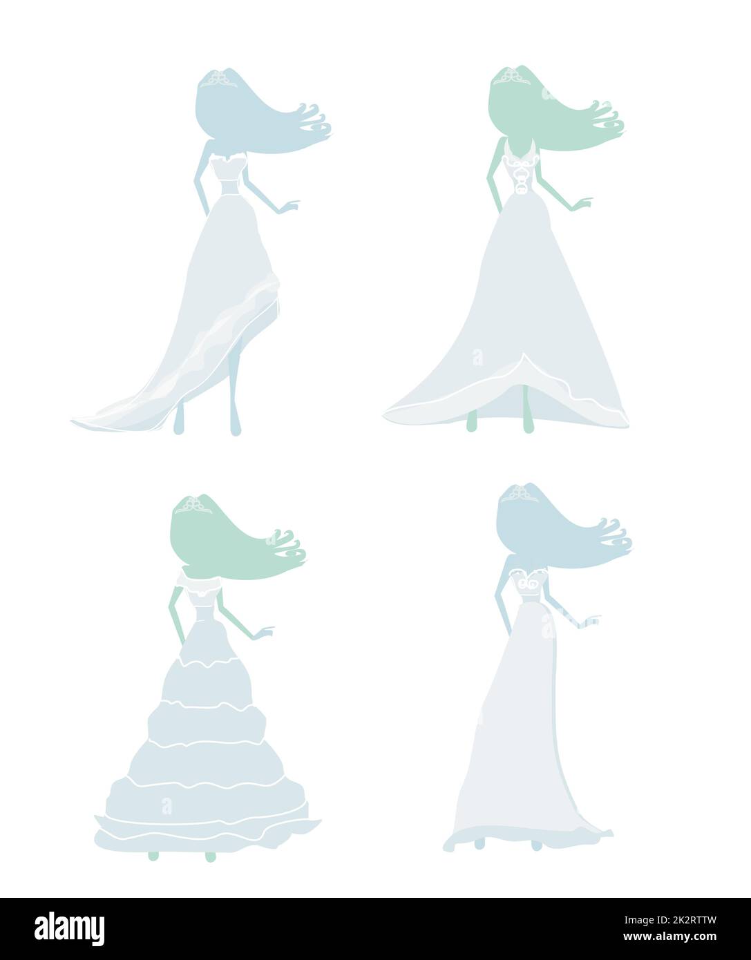 Bride silhouettes set Stock Photo - Alamy