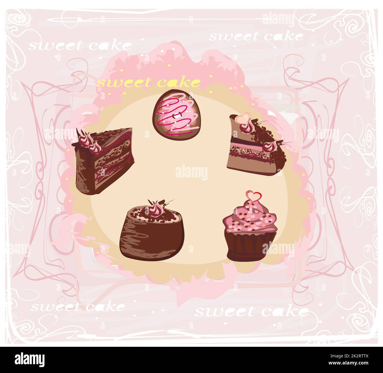 Colorful set of cakes Stock Photo - Alamy