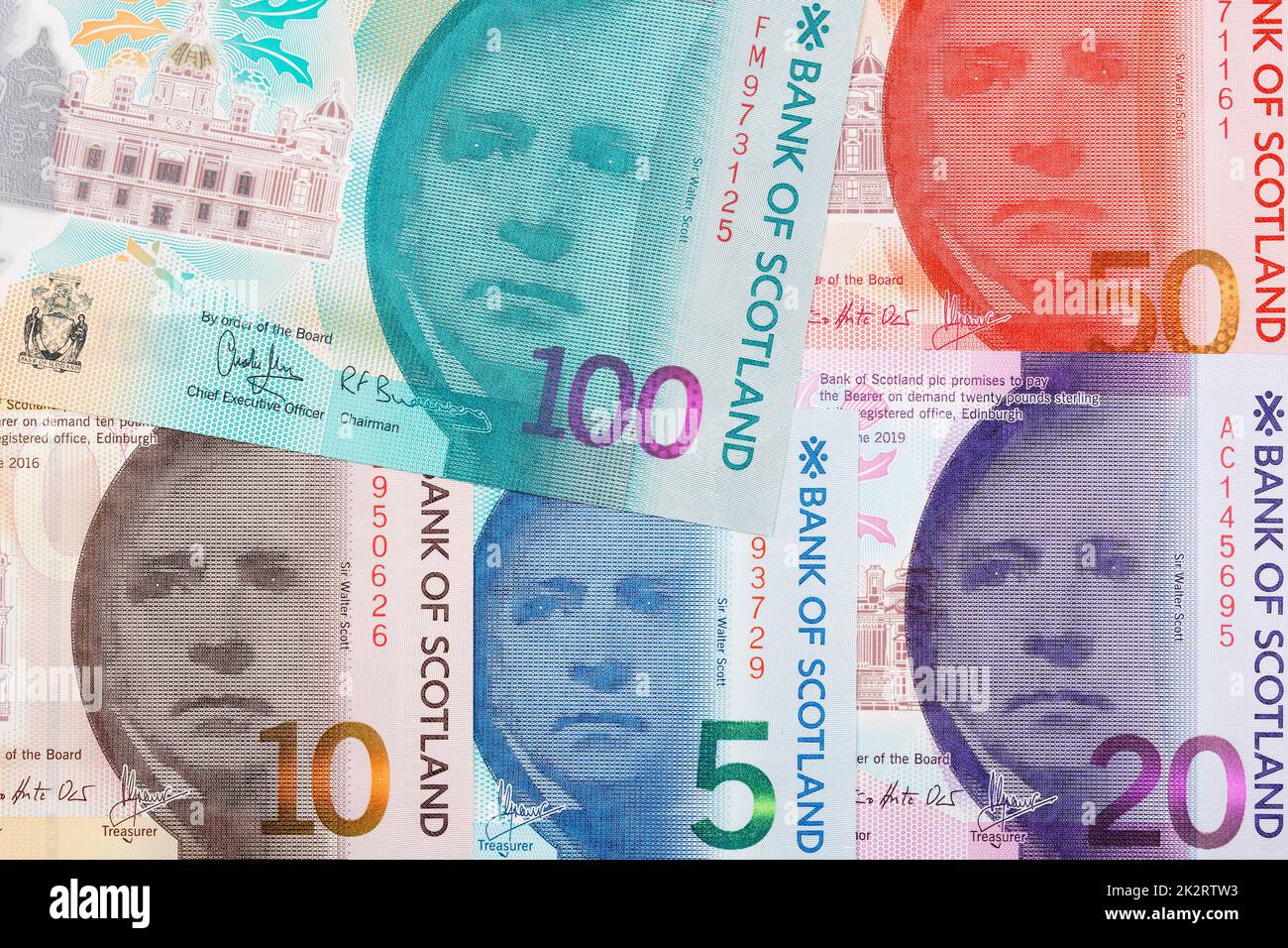 Scottish Pounds, a business background Stock Photo - Alamy