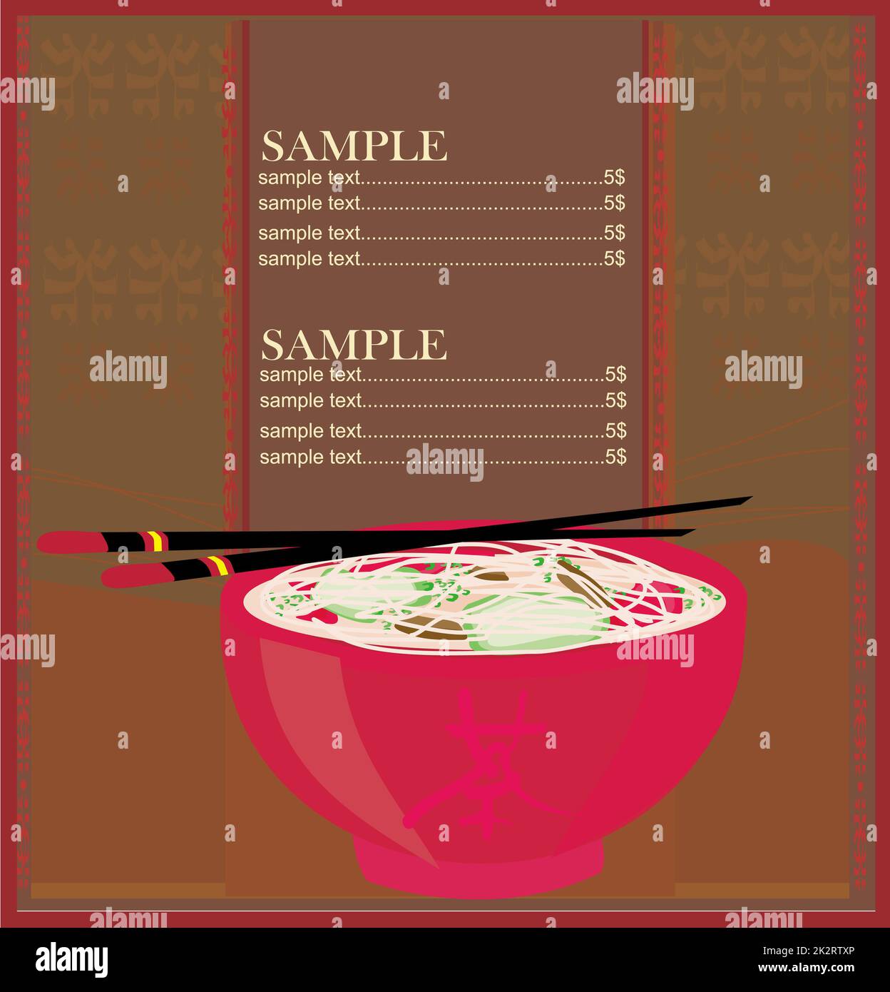 template of asian food menu Stock Photo - Alamy