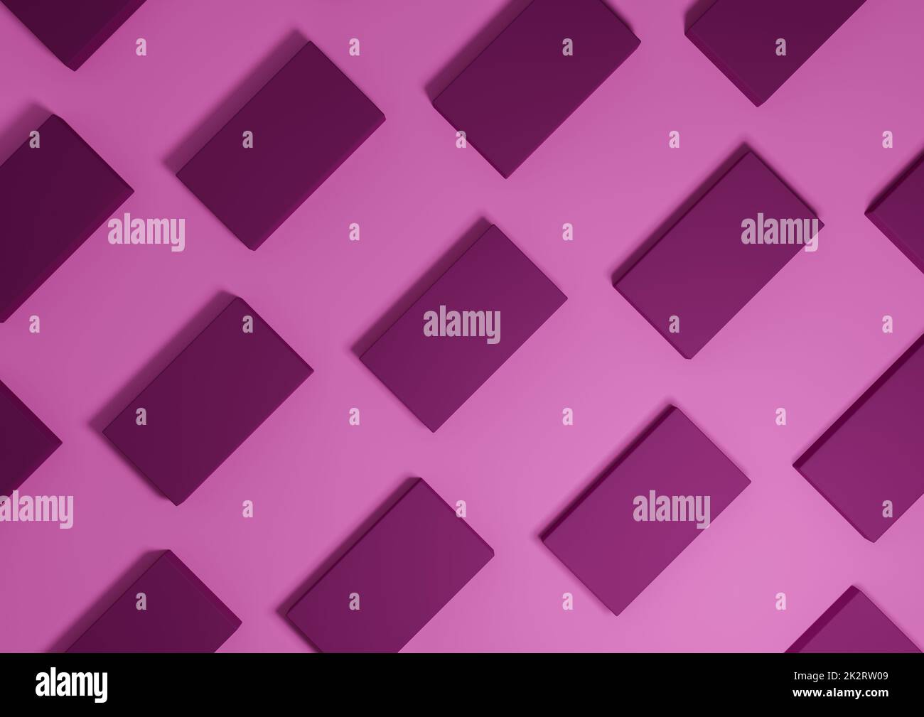 Bright magenta, neon pink, 3D render minimal, simple, modern top view ...