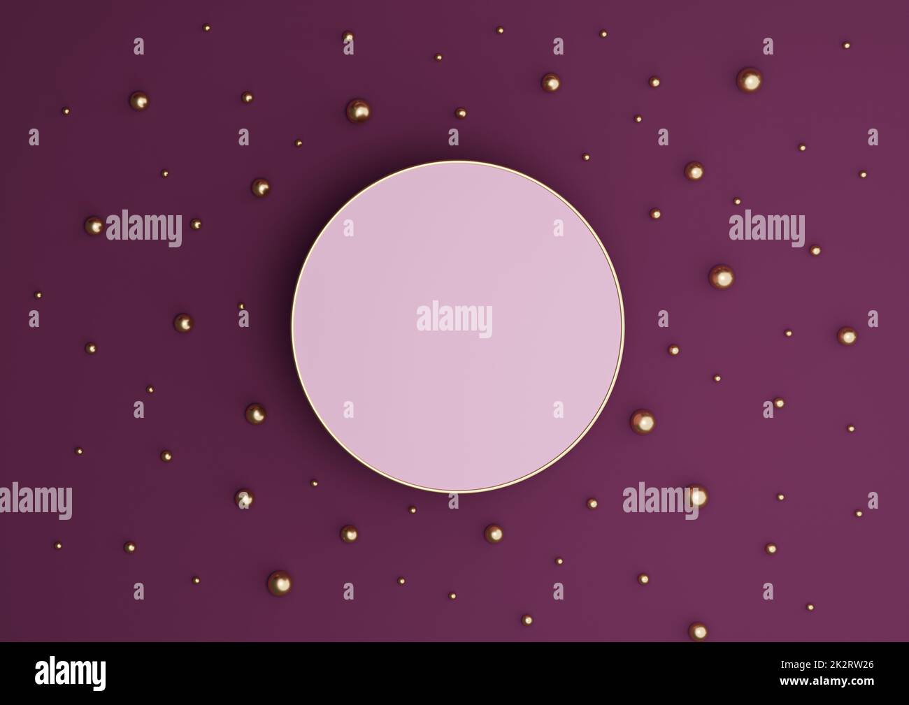 Dark magenta, purple 3D rendering luxury product display podium or ...