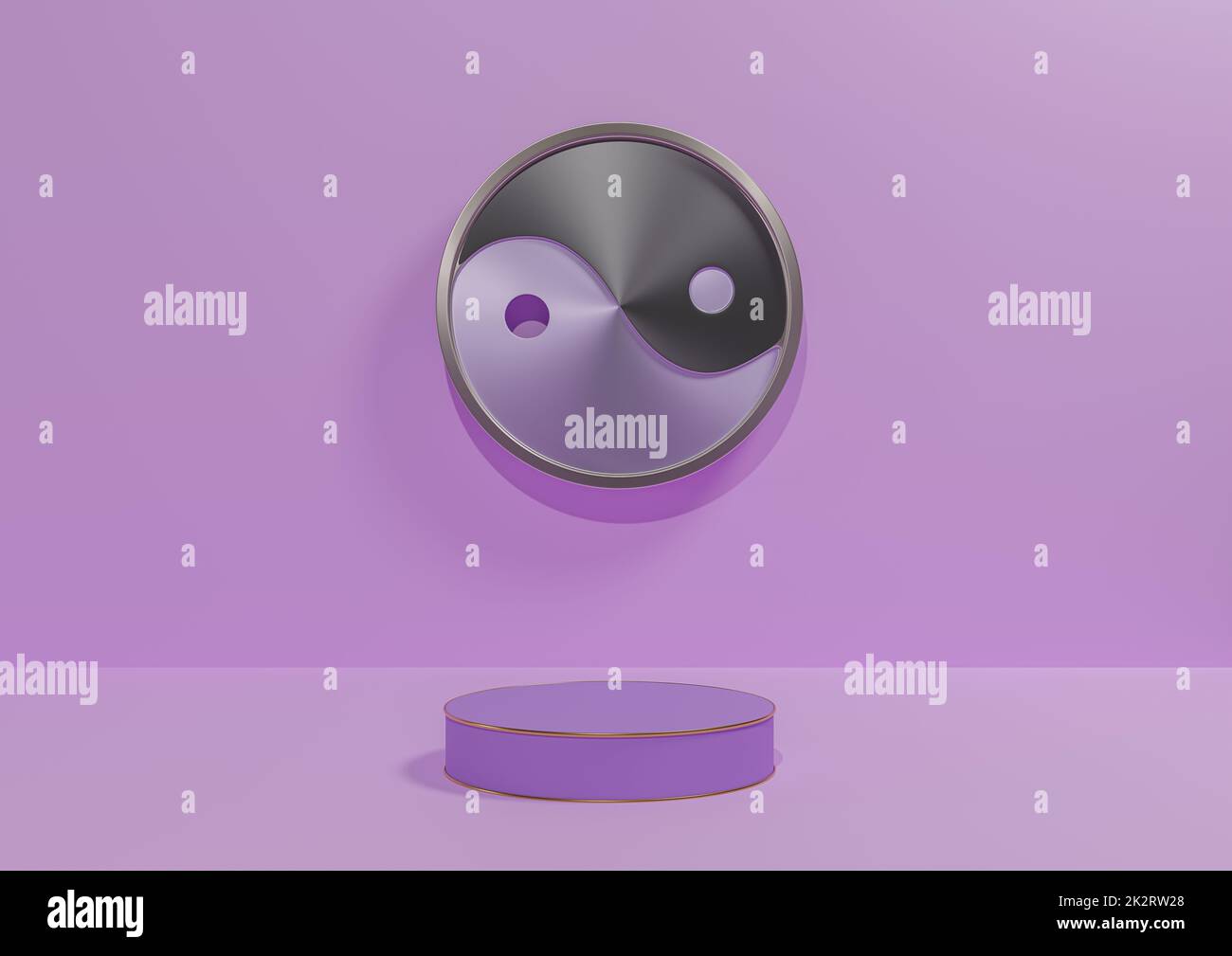 Light, pastel, lavender purple 3D rendering product display background ...