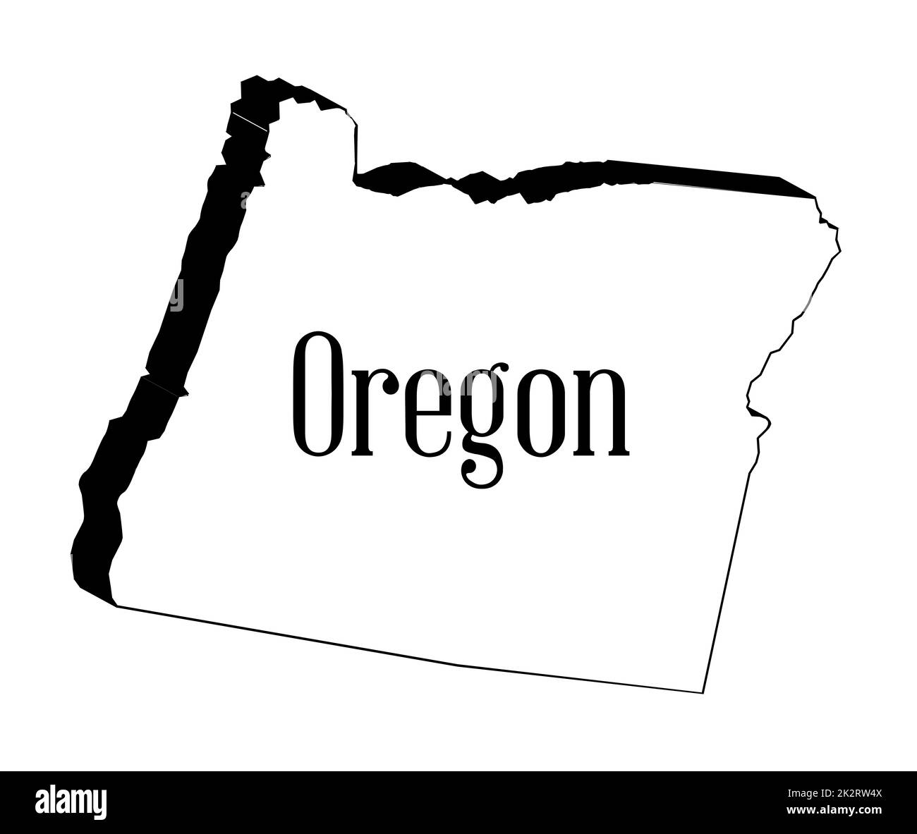 Oregon outline hi-res stock photography and images - Alamy