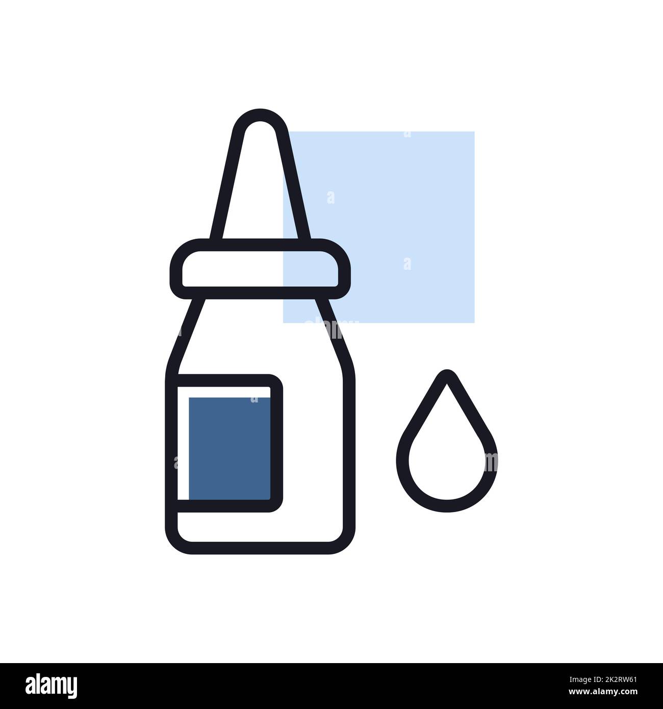 Eye drops vector icon. Nasal drops Stock Photo - Alamy