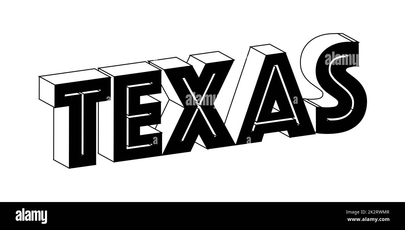 Texas USA State Name Stock Photo - Alamy