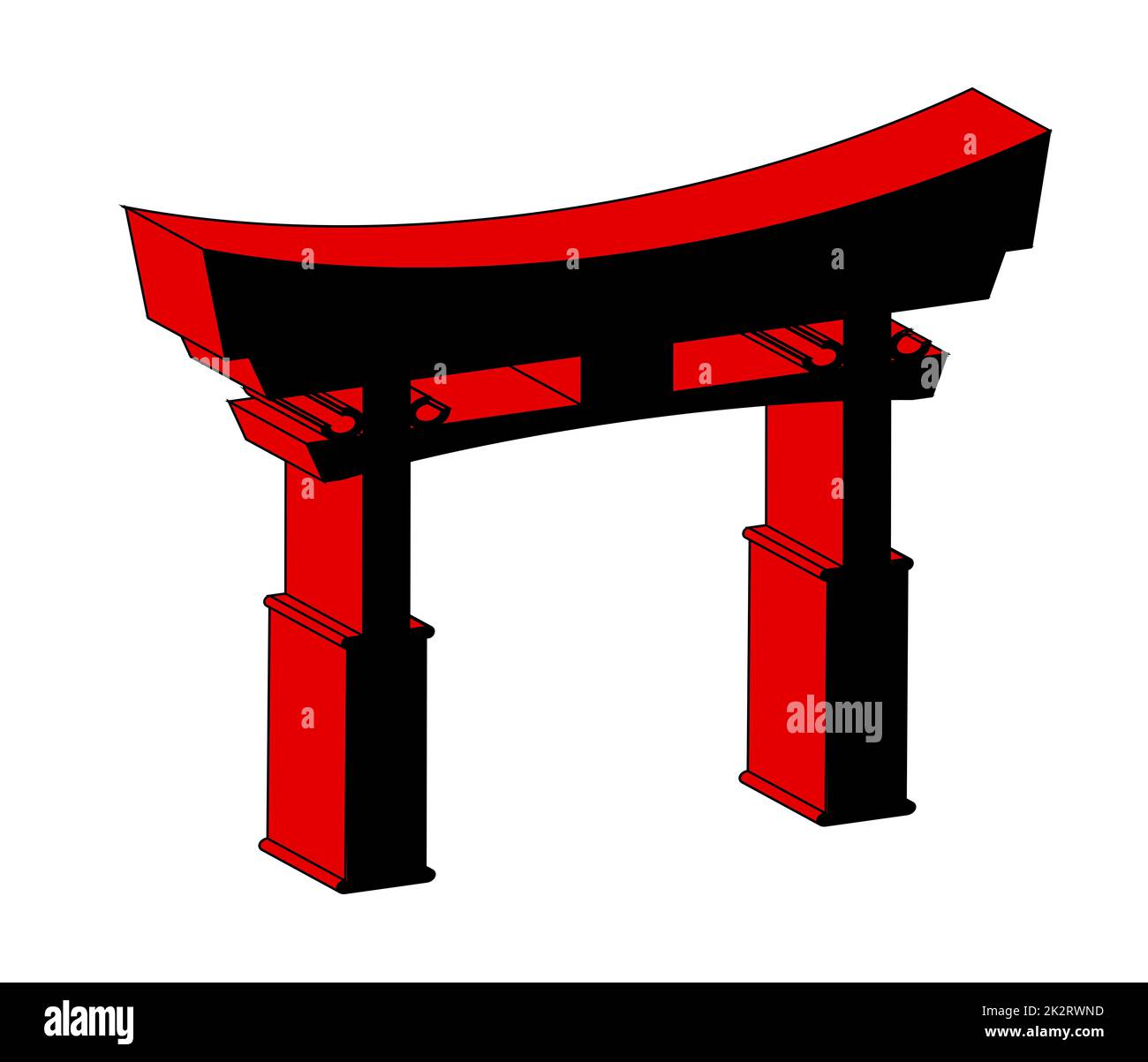 Red wooden gate Cut Out Stock Images & Pictures - Alamy