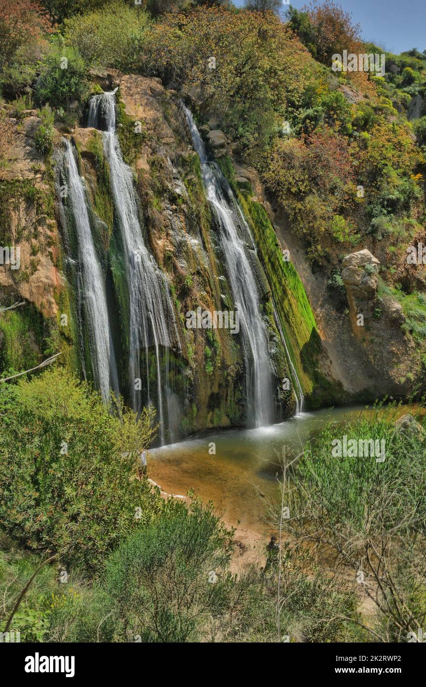 Ayun waterfalls. Ayun Stream Nature Reserve, Upper Galilee, Northern ...