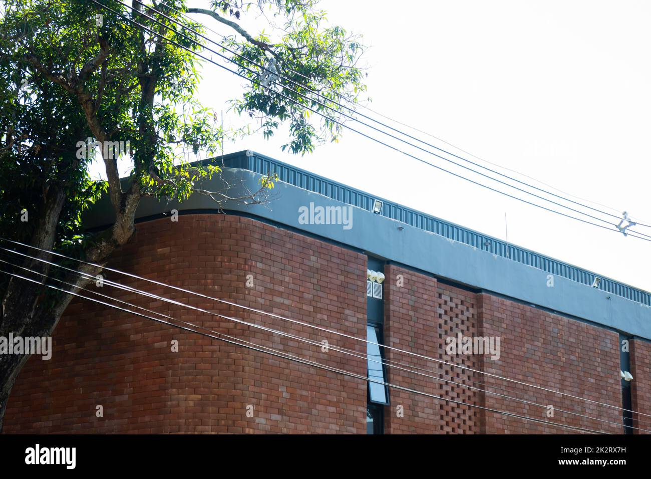 Brick wall trough to see light Stock Photo - Alamy